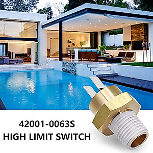 Funmit 42001-0063S High Limit Switch Replacement for Pentair Sta-Rite MasterTemp Max-E-Therm Pool/Spa Heater Elecrical System