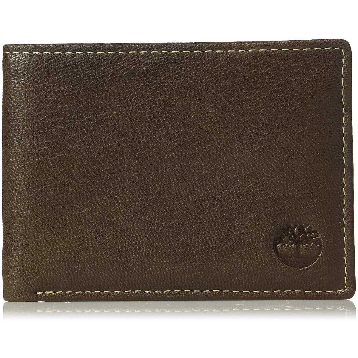 Timberland Men's Leather Passcase Security RFID Wallet, Dark Brown, One Size