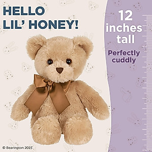 Bearington Lil' Honey The Brown Teddy Bear Plush, 12 Inch Bear Stuffed Animal