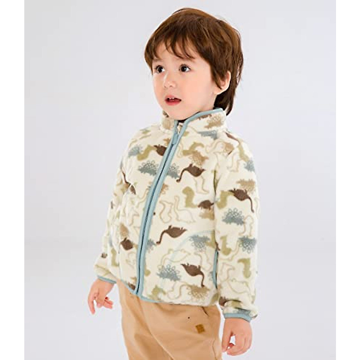 DILIBA Toddler Fleece Jacket Sherpa Baby Boys Girls Lightweight Fall Winter Warm Coats Size 6-7