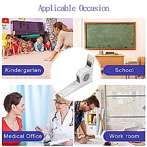 2m/78.7'' Stadiometer Right-Angle Telescopic Tape Measure, Wall Mounted Growth Stature Meter Measure Home Use Adult Children Roll Ruler Height Measuring Tool(White)