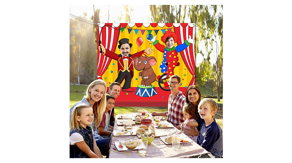 Blulu Carnival Backdrops for Party Circus Decorations 59 x 51 Inch ...