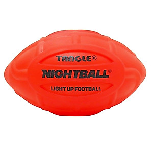 Nightball Tangle Glow in The Dark Inflatable LED Football - Light up Football with Bright LED Lights - Glow Football for Kids and Adults - Ideal Football Gifts for Teen Boys (Red)