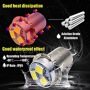 Ruiandsion 2pcs P13.5S LED Bulb 18V White 2835 3SMD Chips LED Bulb Upgrade for Flashlights Torch Light,Non-Polarity