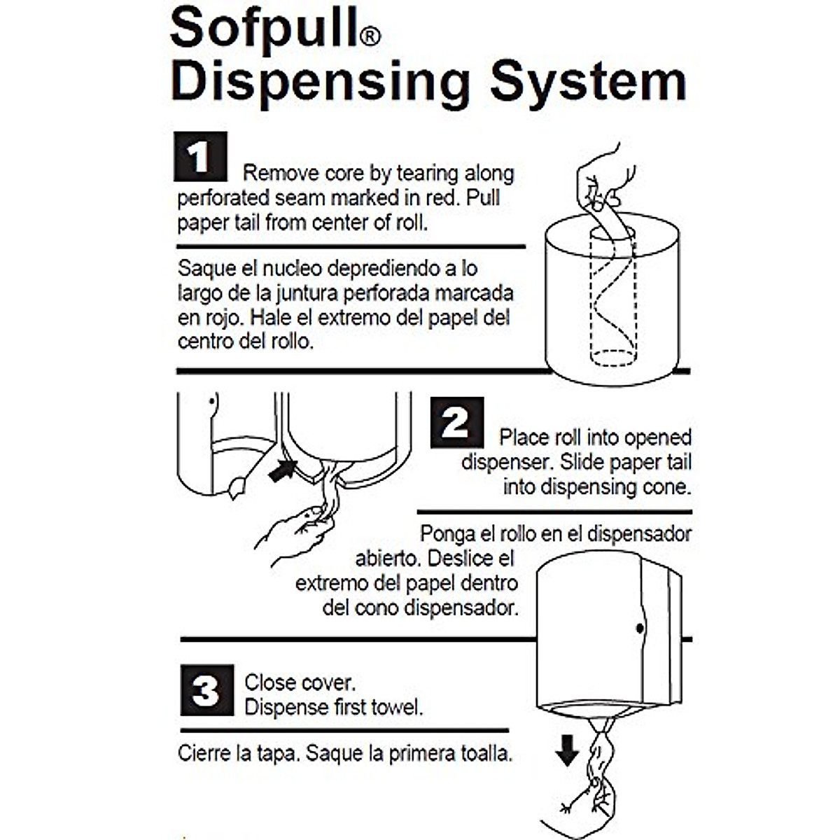 SofPull Regular Centerpull Premium Paper Towel by GP PRO (Georgia-Pacific), White, 28124, 324 Sheets Per Roll, 6 Rolls Per Case