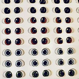 Adhesive Resin Eyes for Clays Multicolor STY R045 (SM/P) 64Pairs