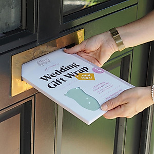 Wedding Gift Wrap - 6 Luxury Sheets of Weddings Wrapping Paper in Aisle Go With Green Design - Green & White Floral Hearts Design