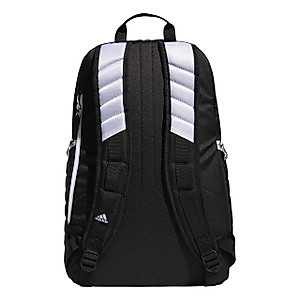 adidas Tour Tennis Racquet Backpack, Black/White/Silver Metallic, One Size