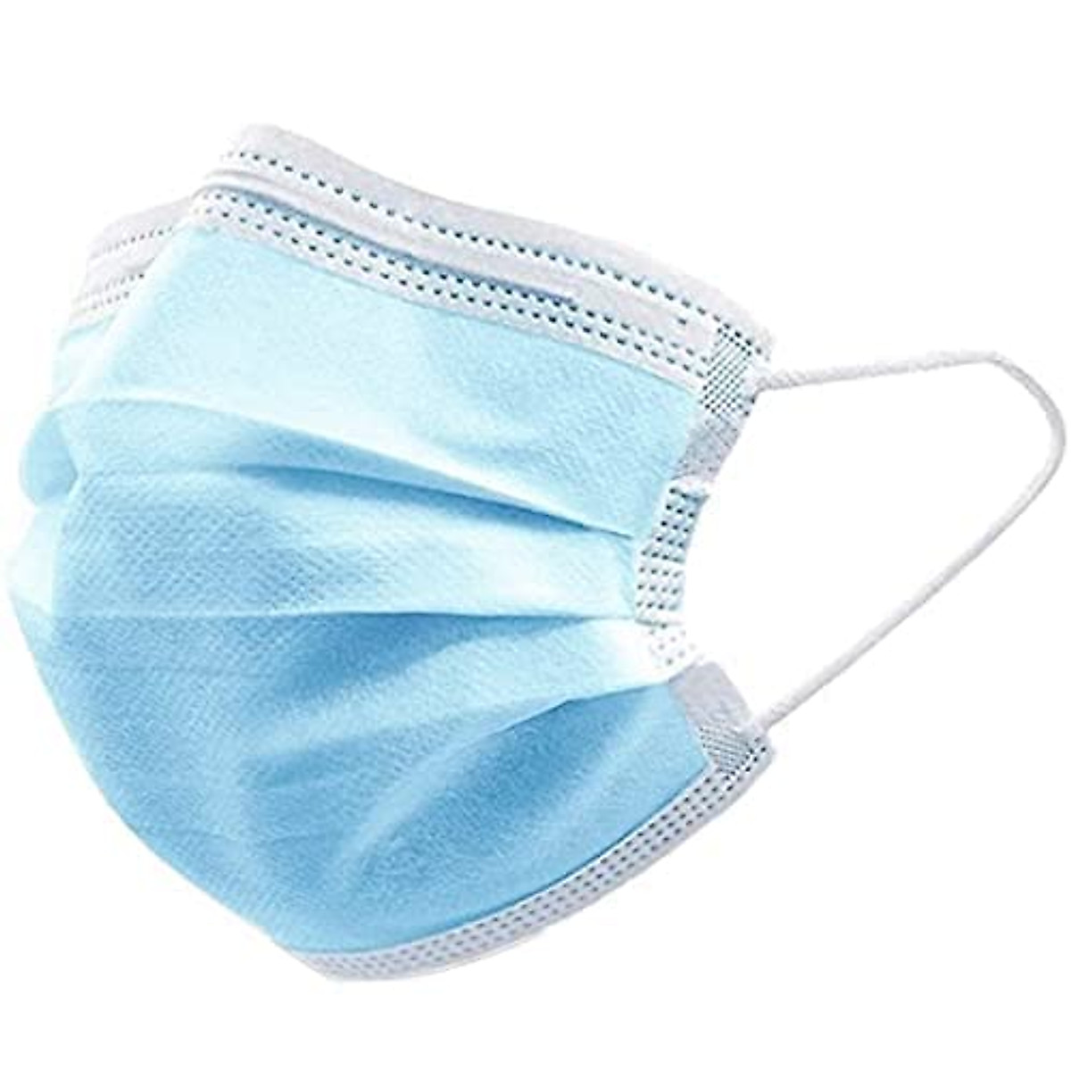 ProCure Disposable 3 Ply Face Masks, 50 Count - Individually Wrapped - Comfortable Elastic Earloops - Glass Free Filter - Latex Free - Non Woven - Filters Dust, Pollen