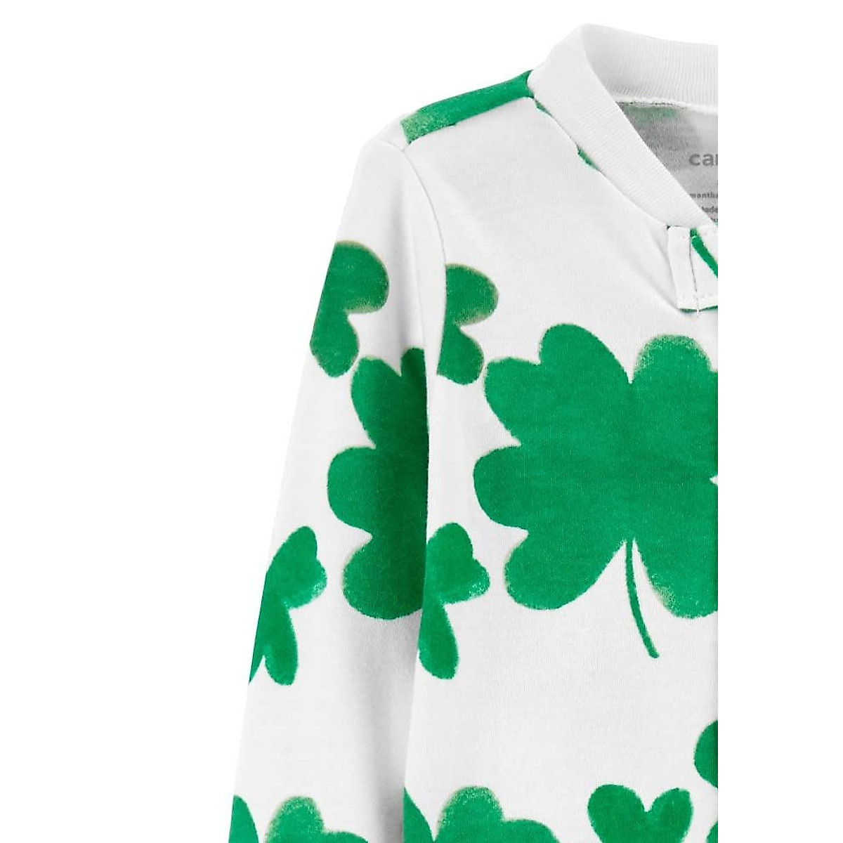 Carter's Unisex Baby St. Patrick's Day Jumpsuit (3 Months, White/Green)