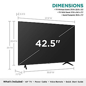 Hisense 43-Inch Class R6090G Roku 4K UHD Smart TV with Alexa Compatibility (43R6090G, 2020 Model)