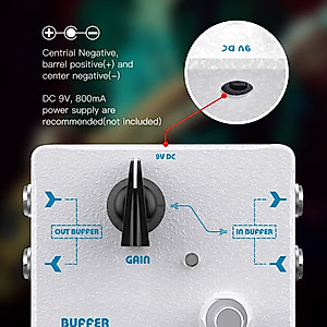 JOYO Buffer Pedal Effect Built-in Double Buffer Groups and Boost for Electric Guitar Bypass High-end Edition Dr.J Series (D57)