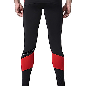 Mens Summer Fitness Patchwork Bodybuilding Skin Tight-drying Long Sports Pants 1208