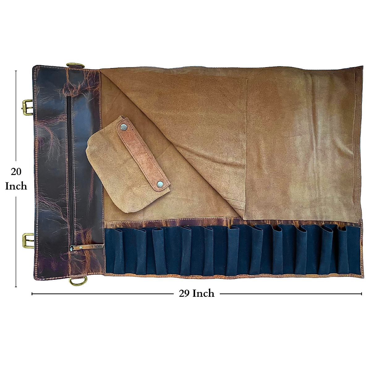 RUSTIC TOWN Leather Knife Roll & Leather Journal - A Perfect Combo for Chefs