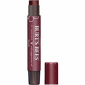 Burt's Bees 100% Natural Moisturizing Lip Shimmer, Plum - 1 Tube
