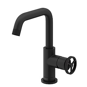 VIGO Cass 9'' H Single Handle Single-Hole Bathroom Faucet in Matte Black-VG01047MB