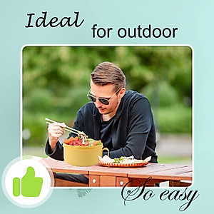 GMAEURL Microwave Ramen Cooker Ramen Bowl Set Noodle Bowl With Lid And Chopsticks BPA Free/Food Grade For Office College Dorm Room Instant Cooking Dishwasher Safe