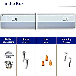 harrrrd 12 inch Hardwired Under Cabinet Lights, 2 Color Settings - 3000K (Soft White) and 4000K (Cool White), Under Cabinet Lighting, Dimmable Under Counter Lights, Under-Counter Light Fixtures