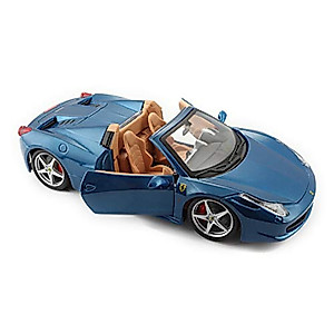 Bburago B18-26017 1:24 Scale Race and Play of The Ferrari 458 Spider Sports Car Die-Cast Model
