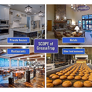 Grease Trap + Grease Trap Cleaner - Grease Interceptor 10 GPM - Grease Traps For Restaurants + Grease Trap Tablets 12 pcs - 20 Lb Grease Trap Interceptor - Plastic Under Sink Grease Trap