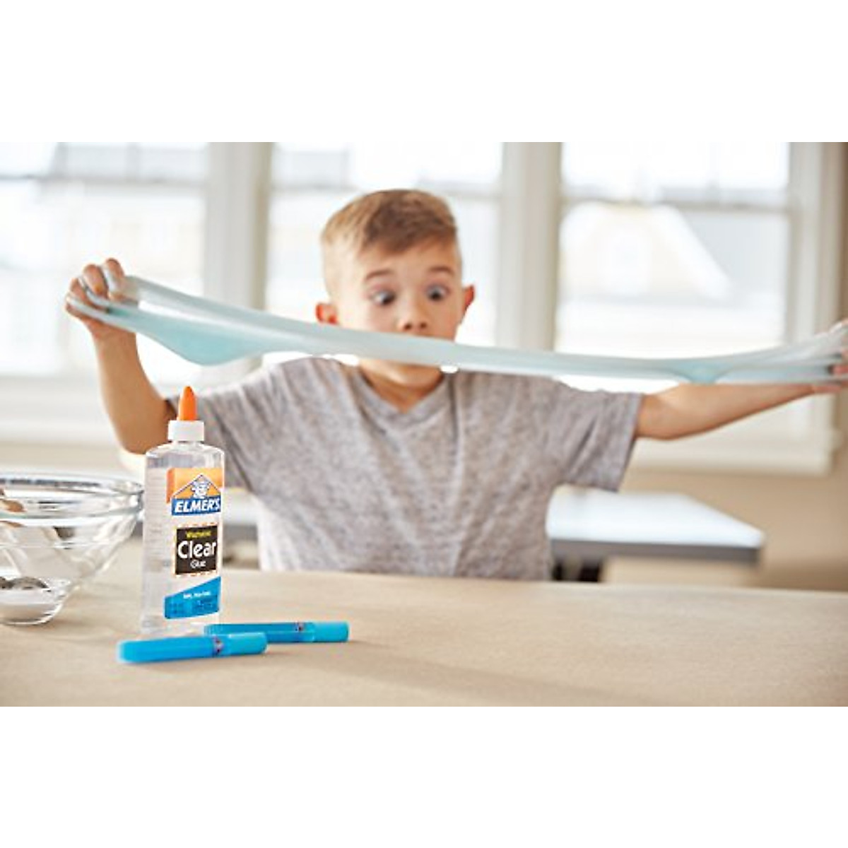 Elmer's Washable Glitter Glue, Frosty Colors, 5 Sticks, Great for Making Slime