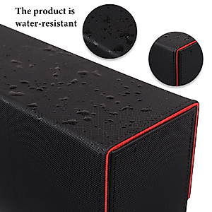 1Pc Card Toploader Storage Trading Cards Holding Box for 400+ Cards Top Loader Storage Boxes for Magic Cards Baseball Cards Trading Cards Card Sleeve Top Loader Collector Case Organizer Containers,Red