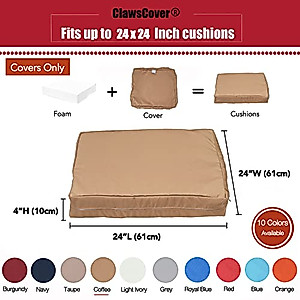 4Pack Outdoor Patio Cushions and Pillow Replacement Cover Fit for Wicker Rattan Furniture Set Sectional Sofa Loveseat Chairs,Durable Water-Resistant Fadeless,20Lx18Wx4H Inch,Coffee-Covers only