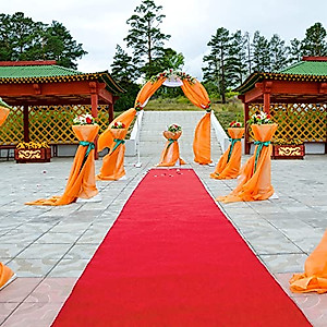 3 x 100 ft Red Carpet Runner for Party Decorations, Special Events, Weddings (40gsm Thickness)