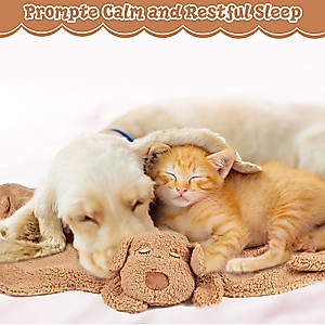 IFOYO Heartbeat Toy Puppy Heartbeat Blanket, Heartbeat Stuffed Animal for Dog Anxiety Relief, Puppy Calming Aid Behavioral Aid, Dog Crate Training Aids Sleep Aid Cuddle, Puppy Supplies Puppy Buddy Toy