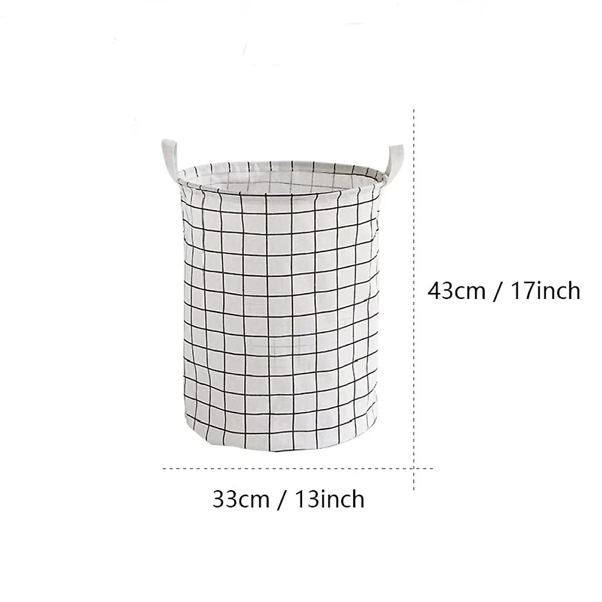 VHODFDIF Simple Dirty Laundry Basket Cotton and Linen Foldable Round Storage Bucket Clothing Large-Capacity Storage Home
