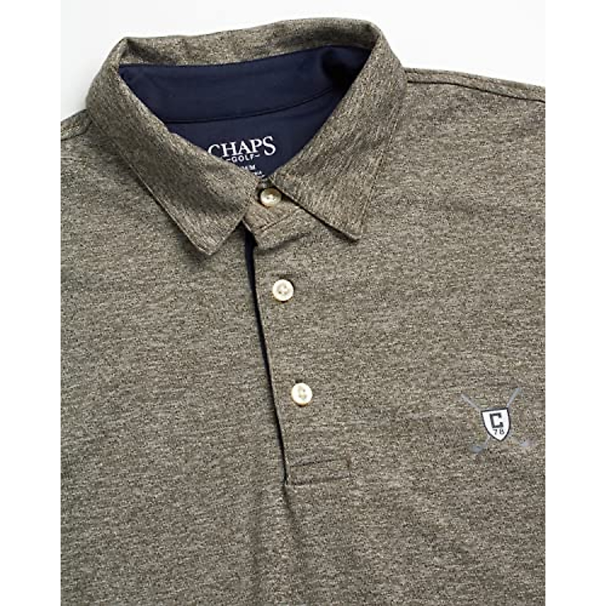 Chaps Men's Golf Polo Shirt - Lightweight Performance Golf Polo -Dry Fit Short Sleeve Golf Shirt for Men (S-XXL), Size X-Large, Deep Lichen Green