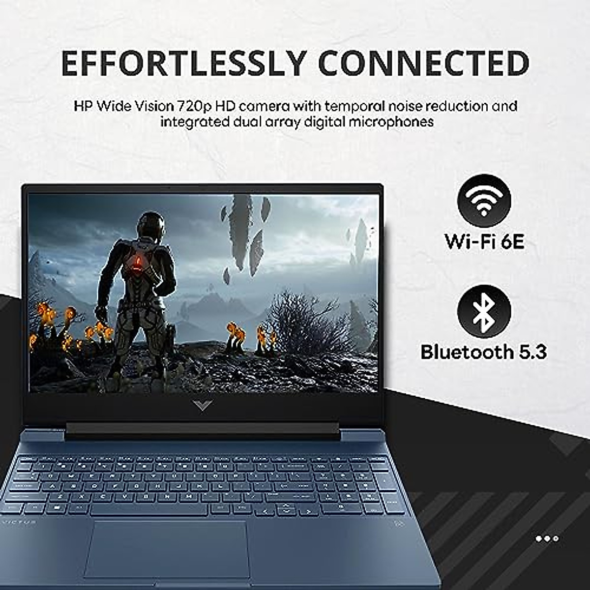 HP Victus Gaming Laptop, 15.6'' FHD 144Hz IPS Display, Intel Core i5-13420H, NVIDIA GeForce RTX 3050, 16GB RAM, 1TB PCIe SSD, Backlit Keyboard, Wi-Fi 6, HD Camera, Win 11 Pro, Blue, 32GB USB Card