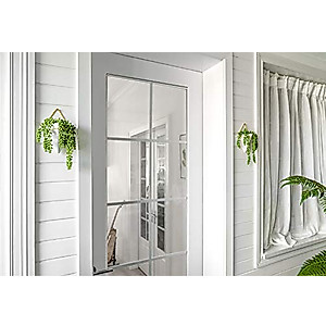 Dahey Geometric Wall Planter Hanging Vase with Artificial Succulent Plants Fake String of Pearls Modern Small Ceramic Wall Decor for Indoor Outdoor Home Office Garden, 2 Pack