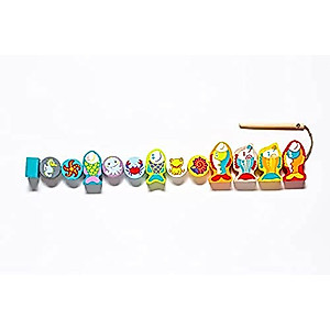 Wise Elk Fishes Lacing Toy