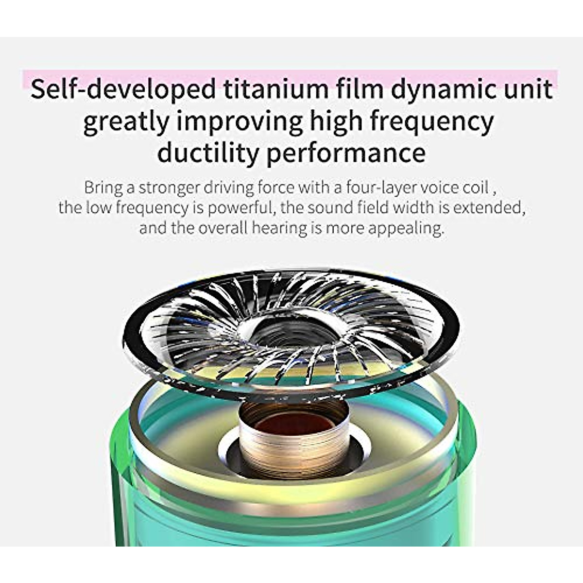 KZ ZSN Dynamic Hybrid Dual Driver in Ear Earphones Detachable Tangle-Free Cable Musicians in-Ear Earbuds Headphones with Microphone (Black Cyan)