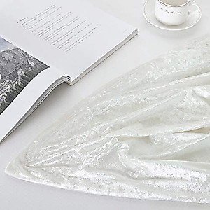 BOURINA Throw Blanket Shiny Decorative Ice Crushed Velvet Throw for Sofa Bed Polyester,50"×60" White