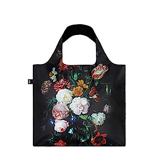 LOQI Museum Jan Davidsz de Heem's Still Life with Flowers in a Glass Vase Reusable Shopping Bag, Multicolored