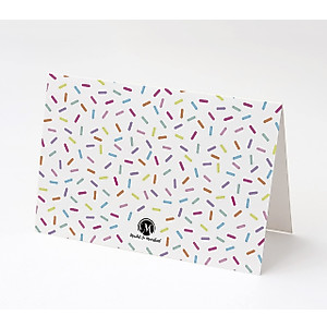 M Market On Mainstreet Sprinkle Thank You Cards for Baby Sprinkles/Baby Showers, Includes White Envelopes, 25 count