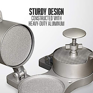 Weston Burger Express Double Hamburger Press with Patty Ejector , Makes 4 1/2" Patties, 1/4lb to 3/4lb,Grey