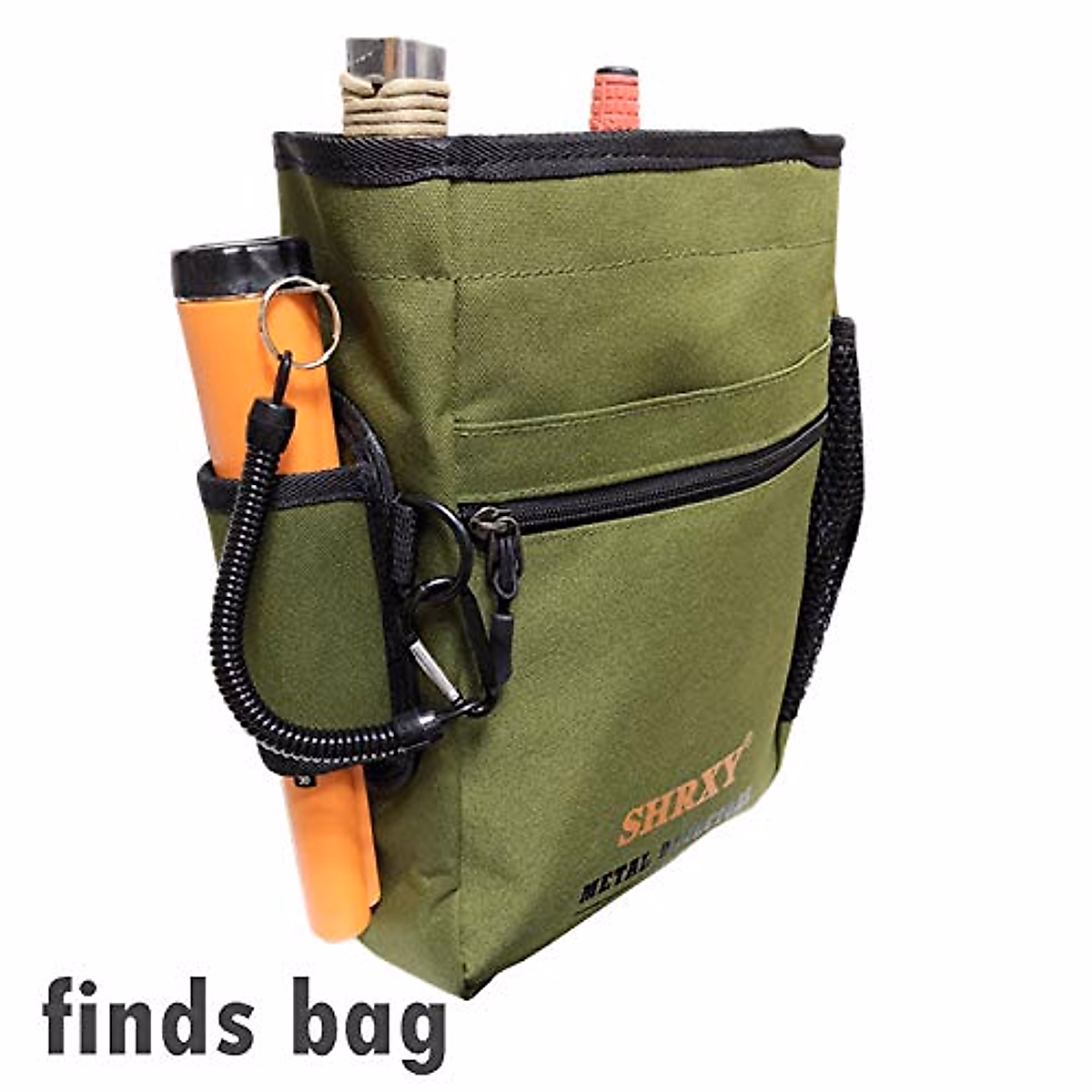 Metal Detecting Finds Bag Waist Digger Pouch Tools Bag for PinPointer Garrett Detector Xp ProPointer Accessories … (Green)