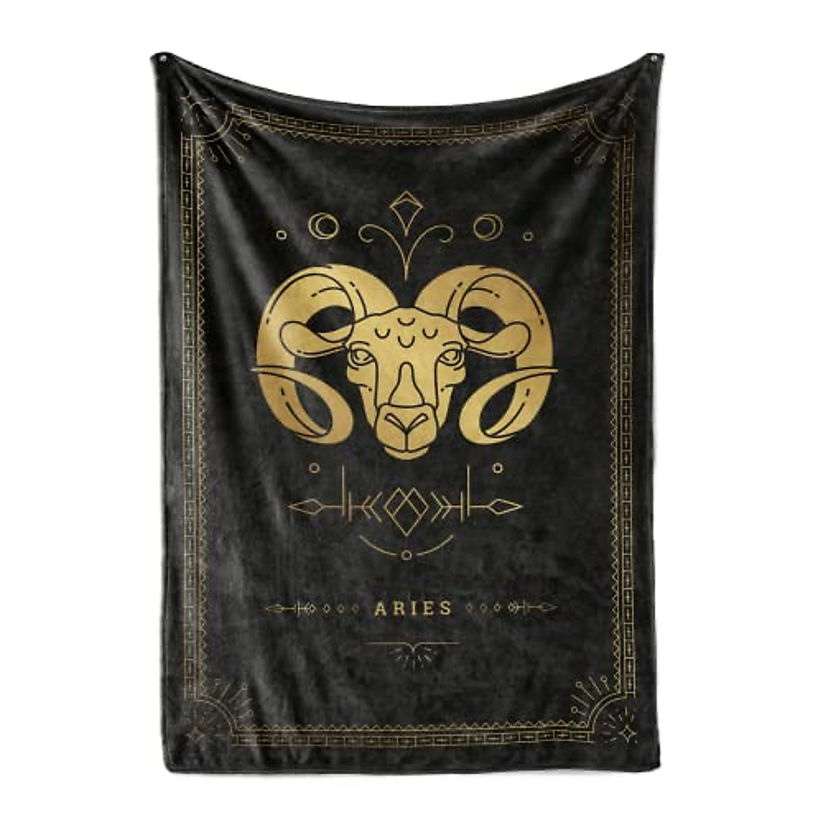 InnoBeta Aries Gifts Zodiac Astrology Sign Bed Flannel Blanket Throws, Birthday for Women Men, Constellation Gifts for Friends, Girlfriend, Wife (50"x 65")