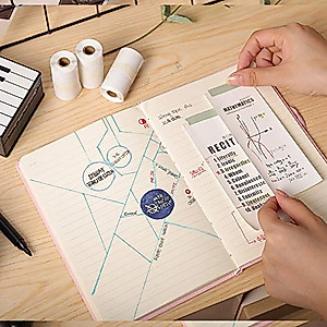 Phomemo White Non-adhesive Thermal Paper for Phomemo M02/M02 Pro/M02S/M03, Black Character, 53mm x 6.5m, Diameter 30mm