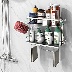 Misounda Over The Toilet Storage,Toilet Rack,Toilet Storage Rack, 2-Tier Bathroom Organizer Shelves with Divider,No Drilling Space Saver with Wall Mounting Design，White