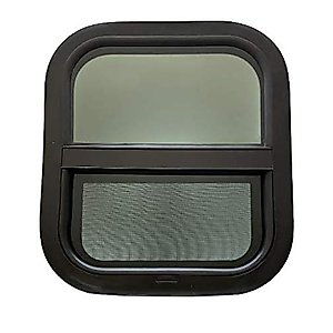 Vintage Technologies Premium RV Window |14" W X 16" H | Vertical Slide | Complete Installation kit Included | Multiple Wall thicknesses Available | (1-1/2" Wall Thickness)