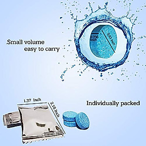 DOKIKO 50 Pcs Car Windshield Washer Fluid concentrate Tablets,Windshield Wiper Fluid,1 Pack Makes 52.5 Gallons,1 Piece Makes 1.05 Gallons(Winter: Use With De-icer or Methanol)