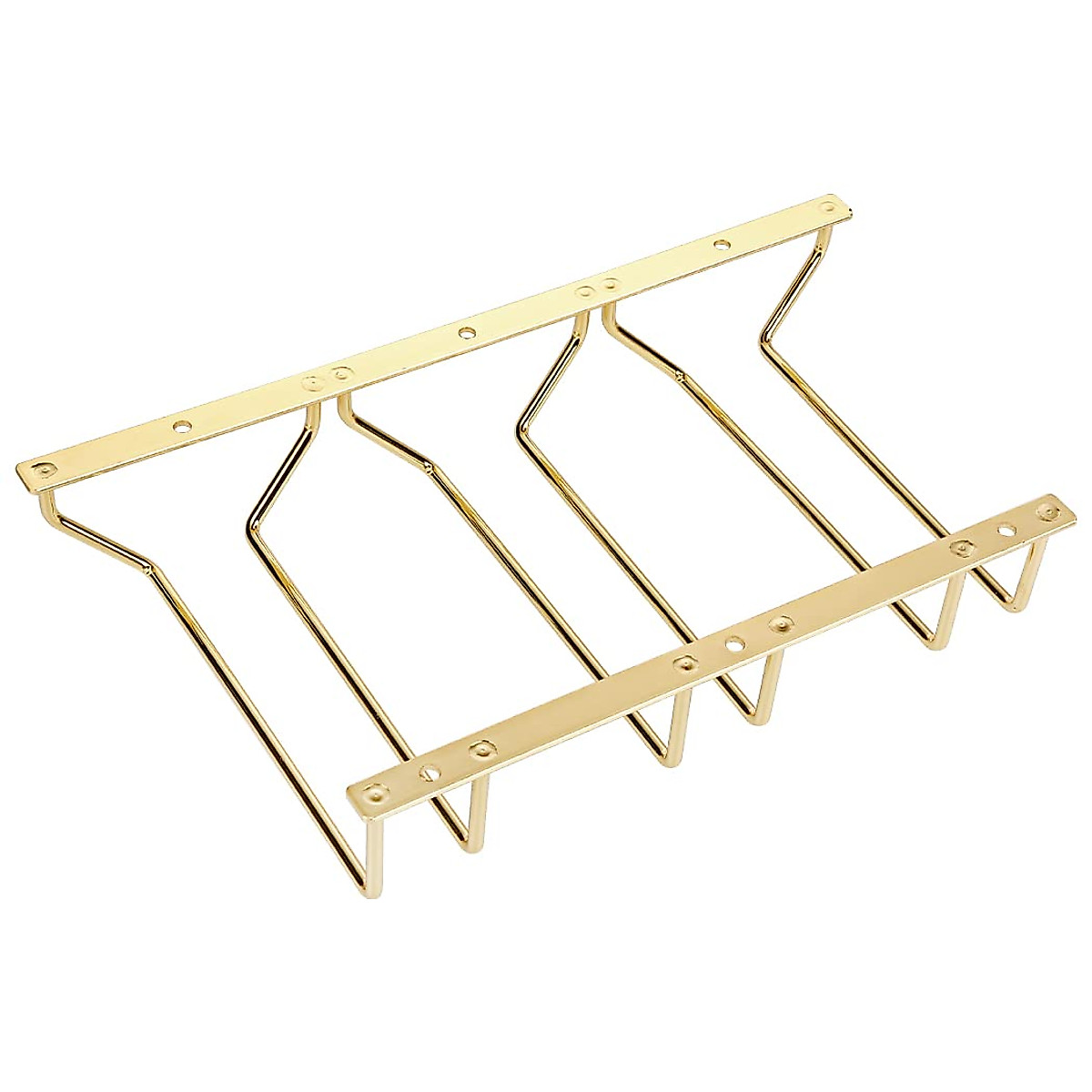 Dianoo 18cm Gold Wine Glass Rack, Wine Glass Holder Under Cabinet, Wine Glass Organizer, Hanging Stemware Holder For Bar Kitchen, 3 Rows