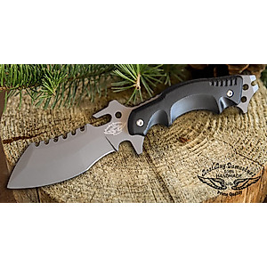 Hunting 440C Stainless Steel Titanium Coated 9.5'' Tracker Fixed Blade Hunting Knife Best EDC Camping Hiking Fishing Hunting Knife 100% Prime Quality