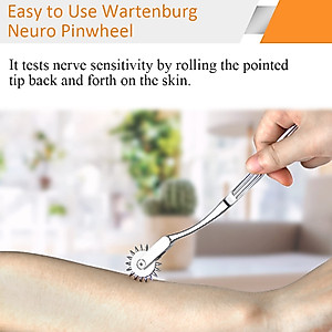 Wartenburg Neuro Pinwheel Stainless Steel Diagnostic Instrument Pinwheel Pin Wheel Gear Roller Rolling for Testing Nerve Sensitivity. 1 Round