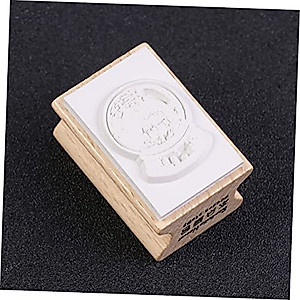 Abaodam Christmas Craft Stamp 3pcs Christmas Sealing Stamp Christmas Bag fillers Holiday Album Stencil Holiday Stamp stampers Party Favors Wooden Stamper die Account Bamboo