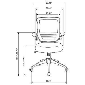 Realspace® Calusa Mesh Mid-Back Chair, Black